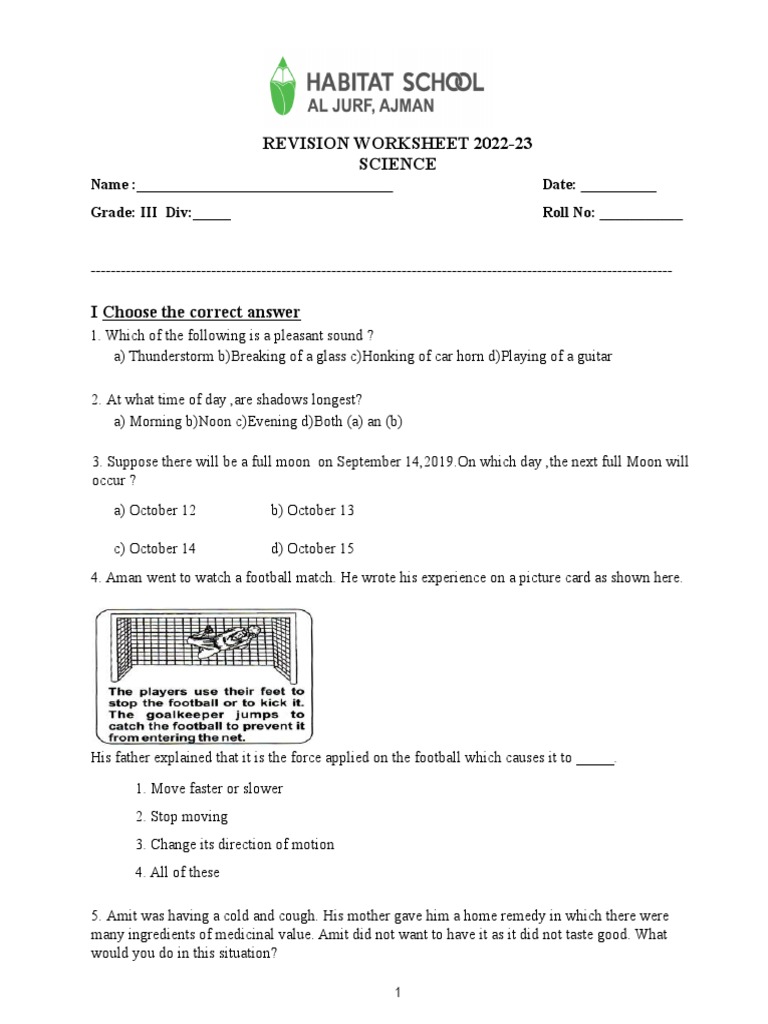 646f43 HMW 1676892138 PA3 - REVISION WORKSHEET 22-23 | PDF | Light | Force