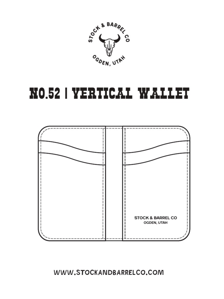 No.52 Vertical Wallet - Pattern | PDF