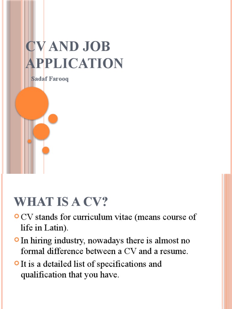 Understanding CVs for Job Applications | PDF | Résumé