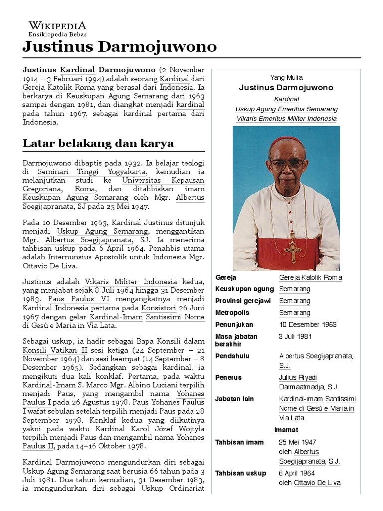 Justinus Darmojuwono | PDF