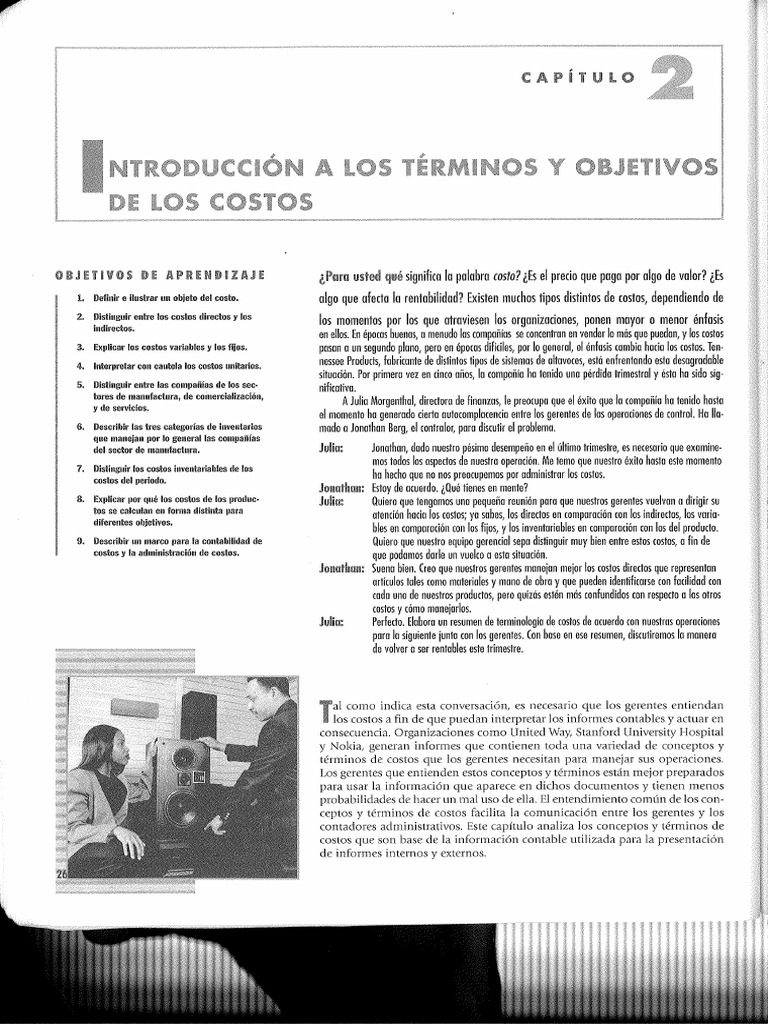 Capitulo 2 Contabilidad de Costos | PDF