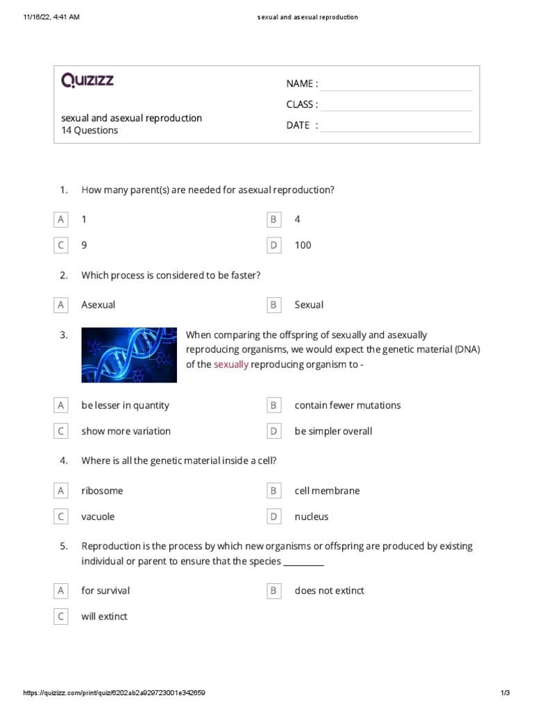 Sexual and Asexual Reproduction | PDF | Reproduction | Sexual Reproduction