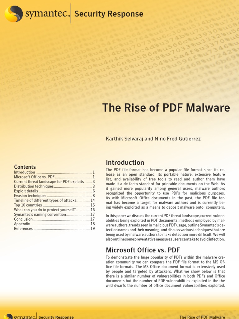 The Rise of PDF Malware | PDF | Malware | Portable Document Format