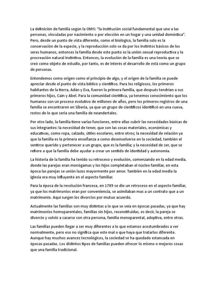 Evolucion de La Familia | PDF | Familia | Evolución Evolucion de La Familia | PDF | Familia | Evolución