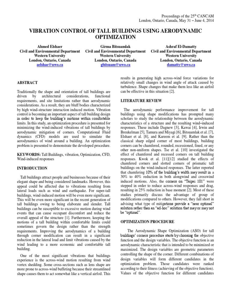 Vibration Control of Tall Buildings Usin | PDF | Mathematical ... Vibration Control of Tall Buildings Usin | PDF | Mathematical ...