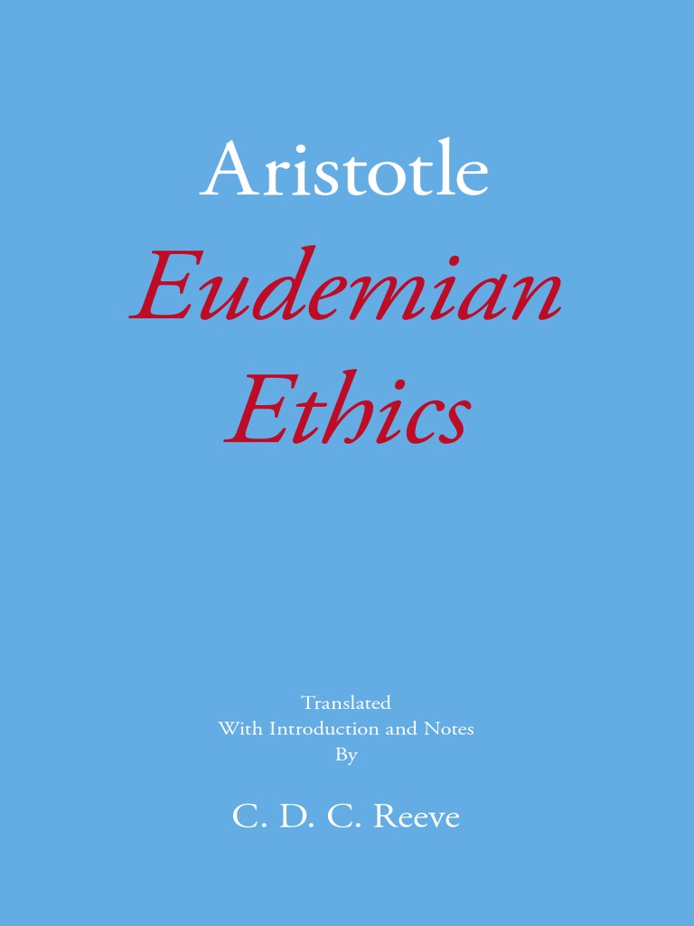 (The New Hackett Aristotle) Aristotle - C.D.C. Reeve - Eudemian Ethics ...