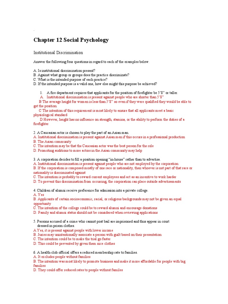 Topic 12 Social Psychology (1) - 1 | PDF | Discrimination | Social ...