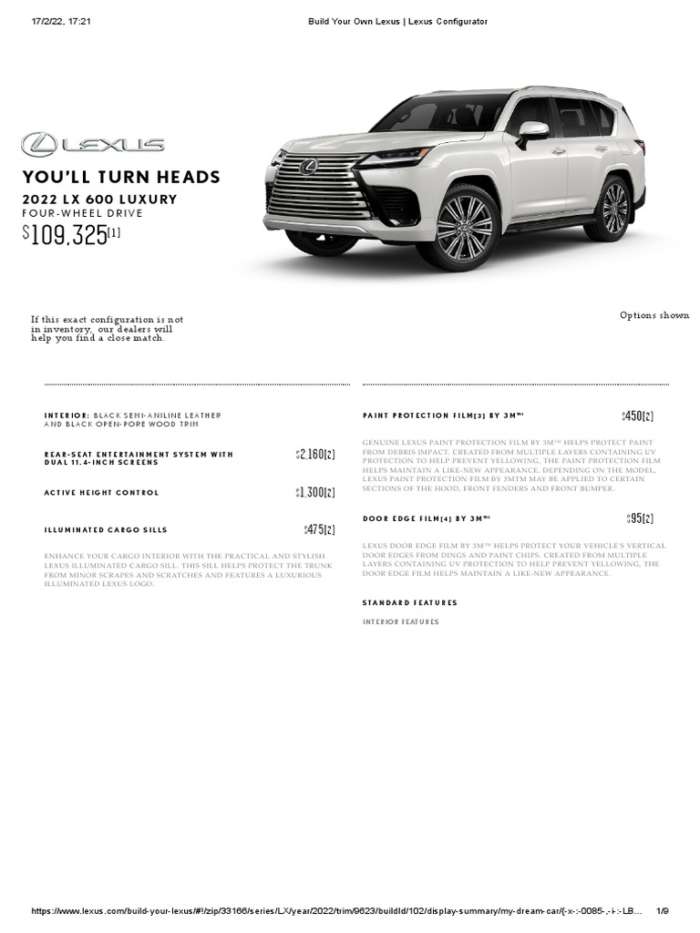 Lexus LX 600 LUXURY | PDF | Car | Wheeled Vehicles