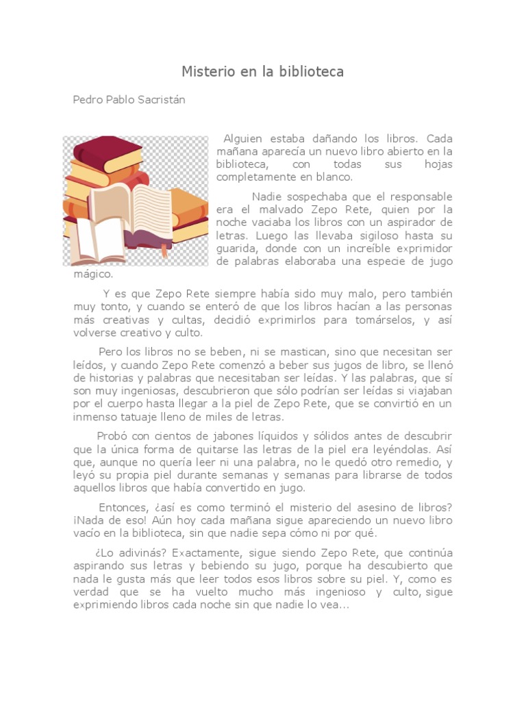 El misterio de Zepo Rete en la biblioteca | PDF