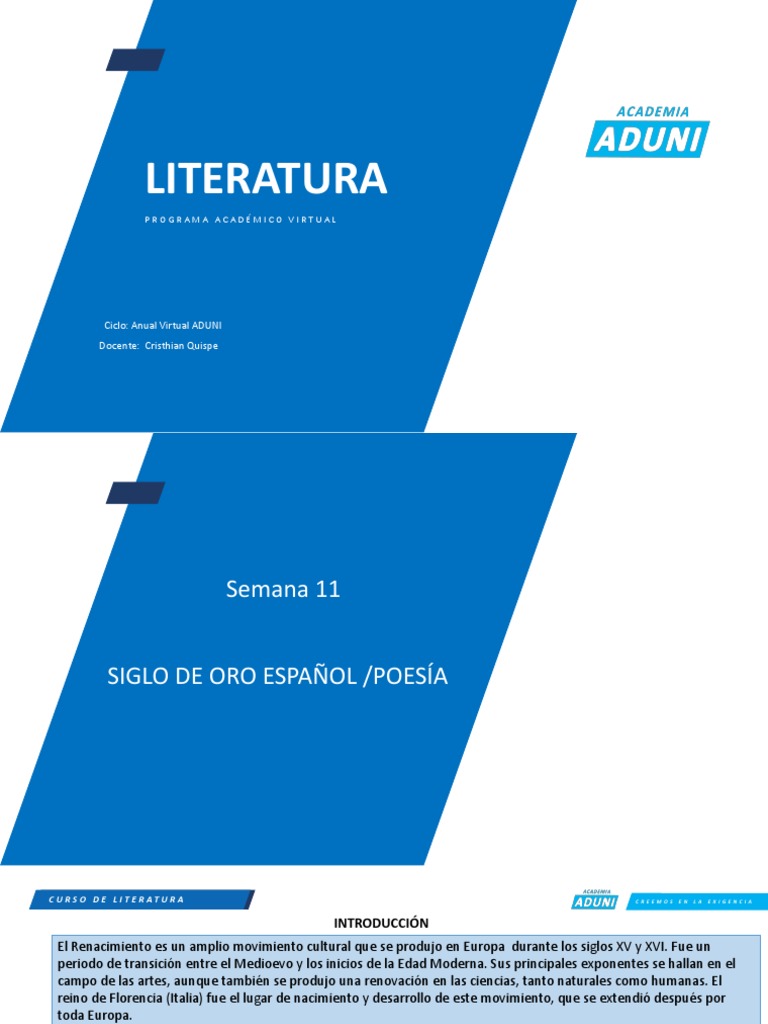 Poesía del Siglo de Oro Español | PDF