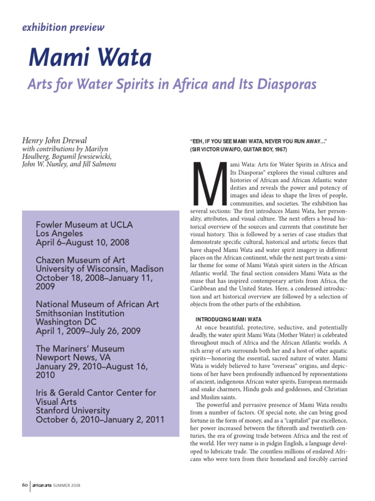 Mami Wata Arts For Water Spirits in Afri | PDF | Mermaid