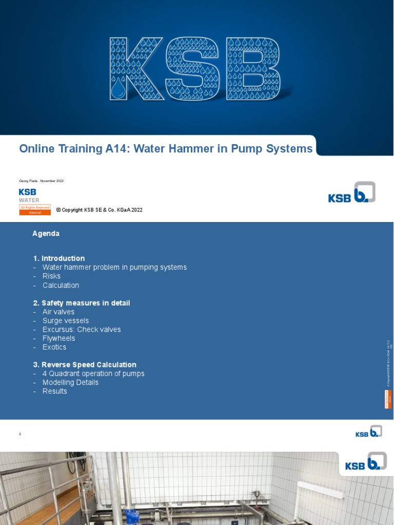 Handout A14 Water-Hammer | PDF | Pump | Valve