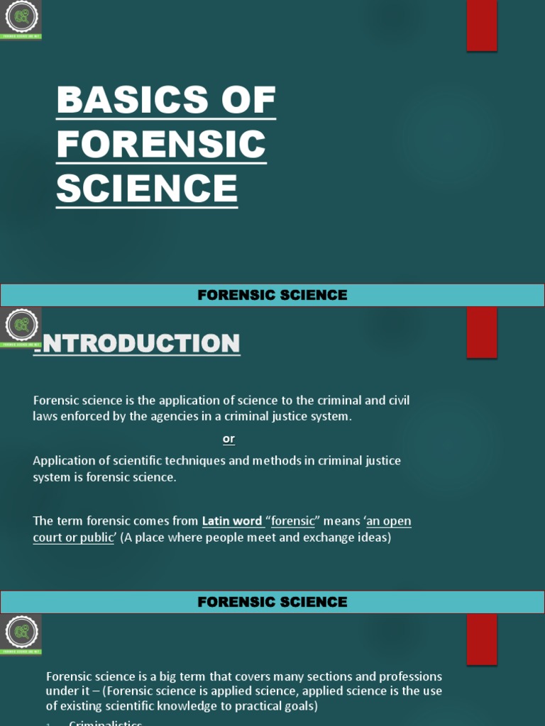 Basics of Forensic Science | PDF | Forensic Science | Microscope