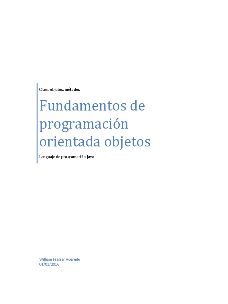 Fundamentos de Programaciòn Orientada A Objetos Lectura 1 | PDF | Objeto (informática ...