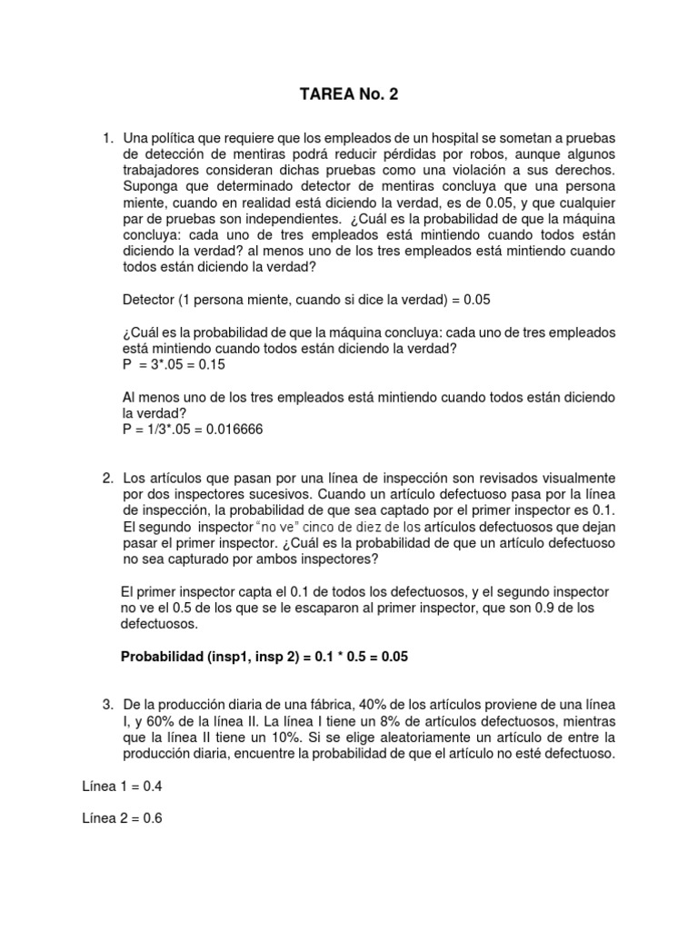 Ejercicios N 2 | PDF | Probabilidad