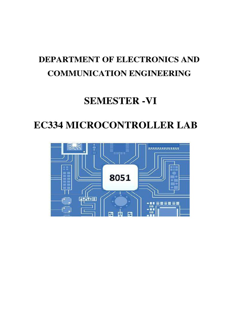 EC334 Microcontrollers Lab-Manual Final | PDF | Relay | Electricity