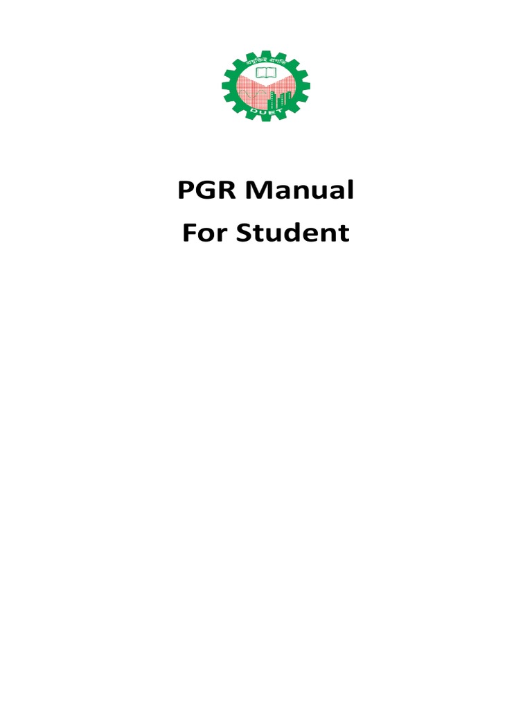 PGR Student Manual: Login & Registration Guide | PDF | Career & Growth