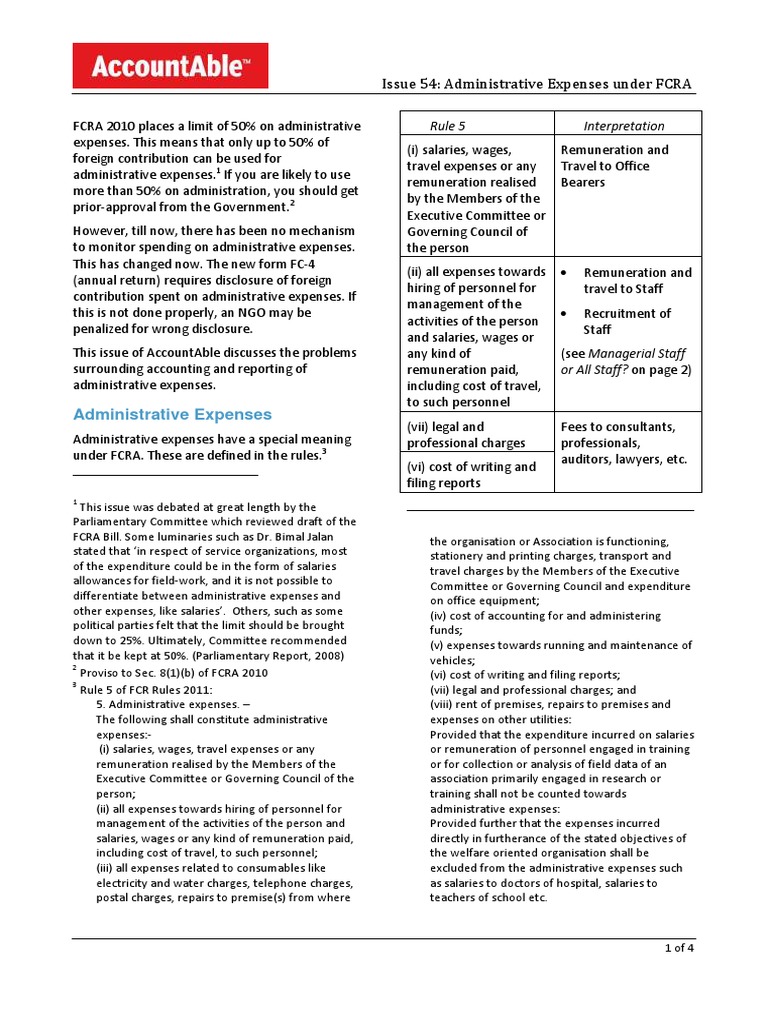 54 - Administrative Expenses | PDF | Expense | Salary