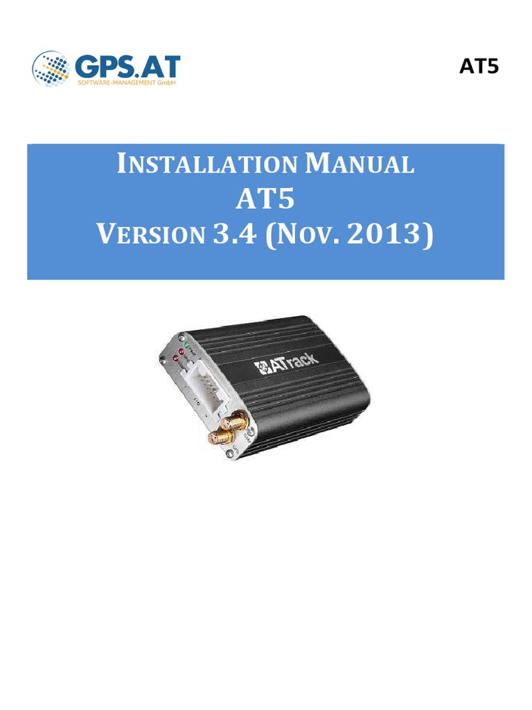 InstallationManual Atrack At5 | PDF | Ignition System | General Packet ...