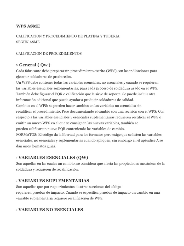 Wps Asme (RKS) | PDF