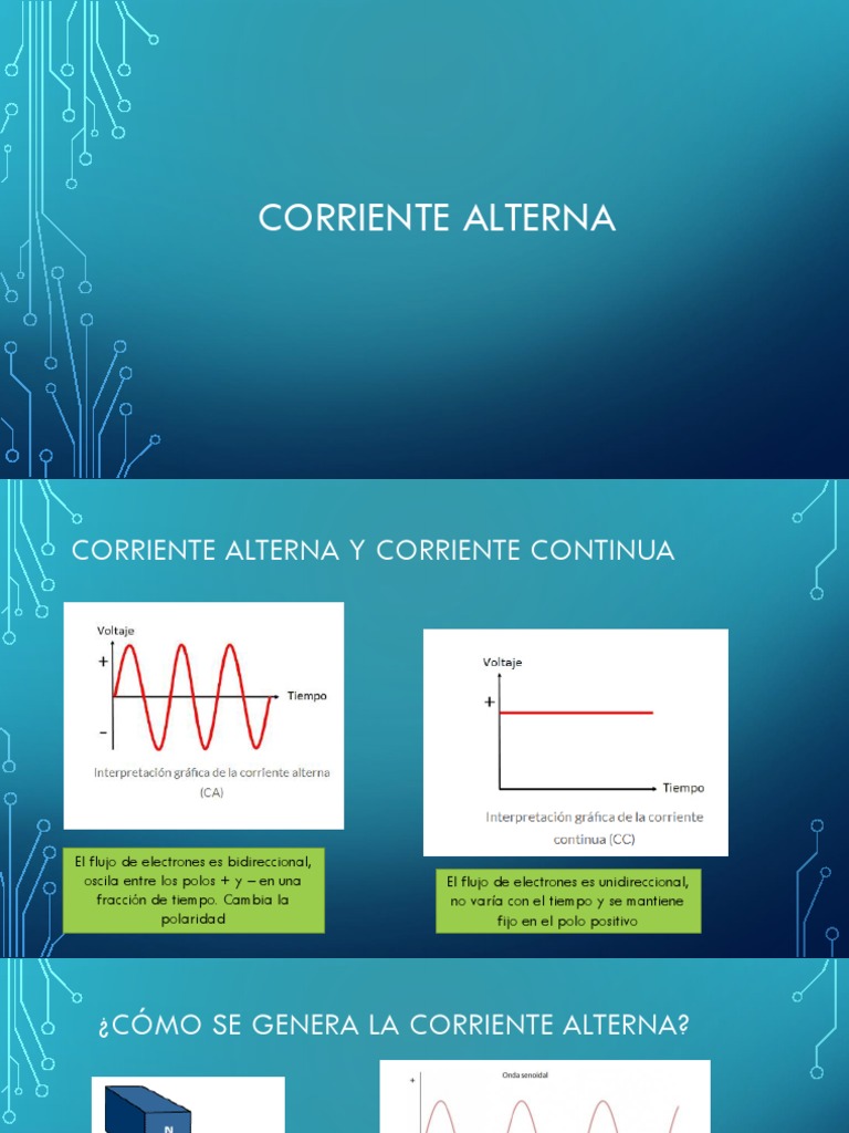 Corriente Alterna-1 | PDF | Impedancia eléctrica | Corriente eléctrica