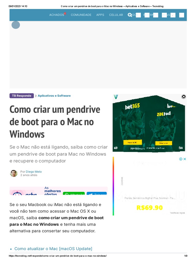 Como Criar Um Pendrive de Boot para o Mac No Windows - Aplicativos e ...