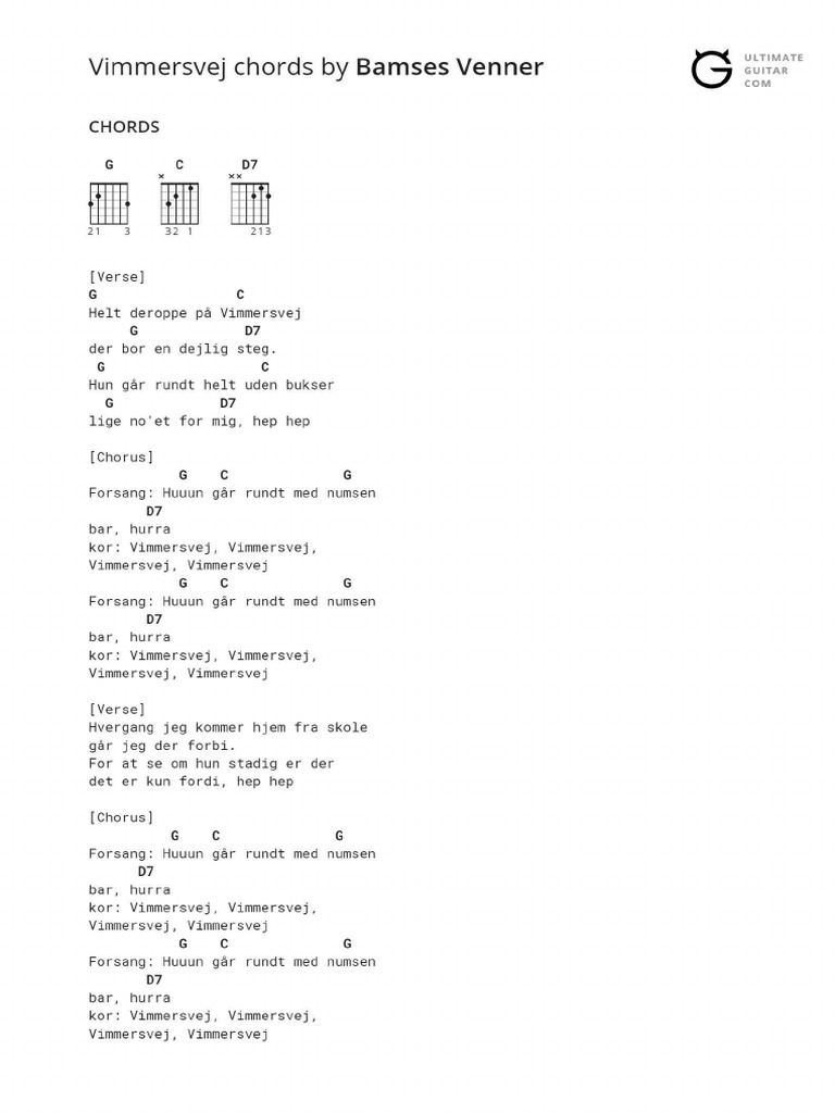 Vimmersvej Chords | PDF