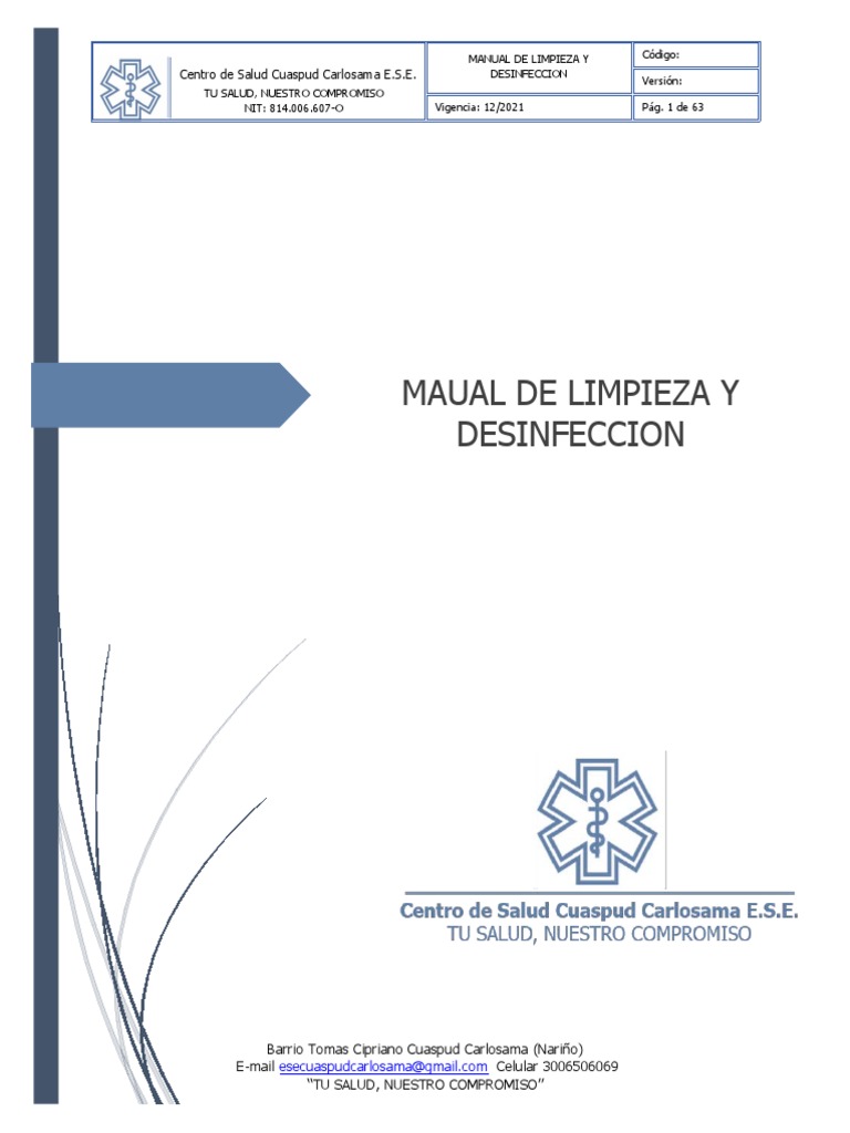 Manual de Limpieza y Desinfeccion. Hsa 2 | PDF