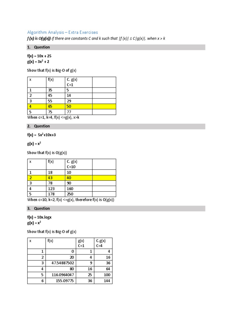 Practice Exercises Solved Pdf Algorithms And Data Structures Theoretical Computer Science