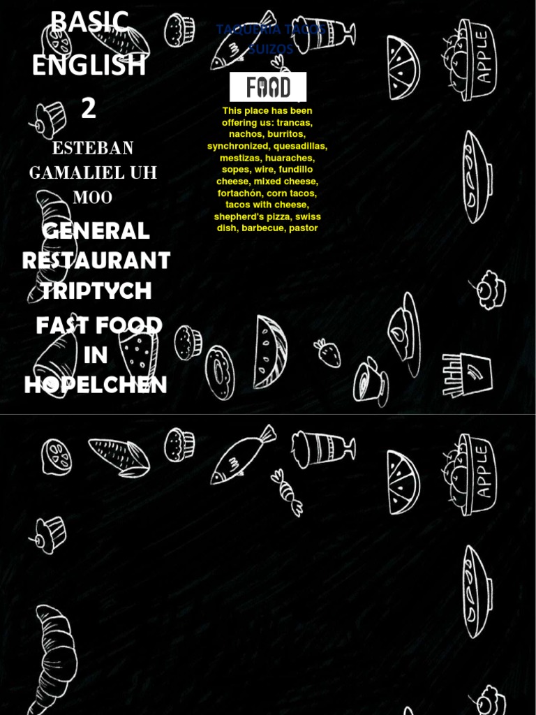 General Restaurant Triptych Fast Food IN Hopelchen: Esteban Gamaliel Uh ...