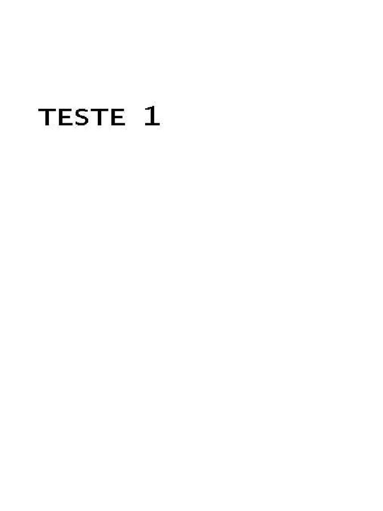 Teste 1 | PDF
