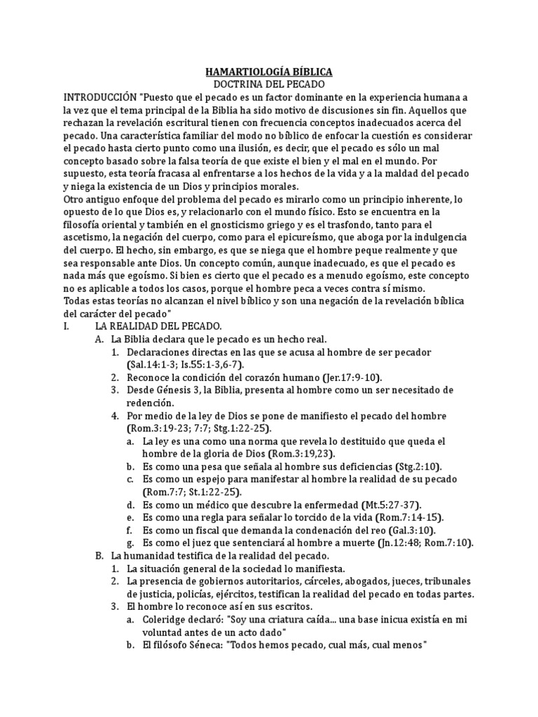 Doctrina Bíblica del Pecado | PDF | Pecado | Creencia religiosa y doctrina