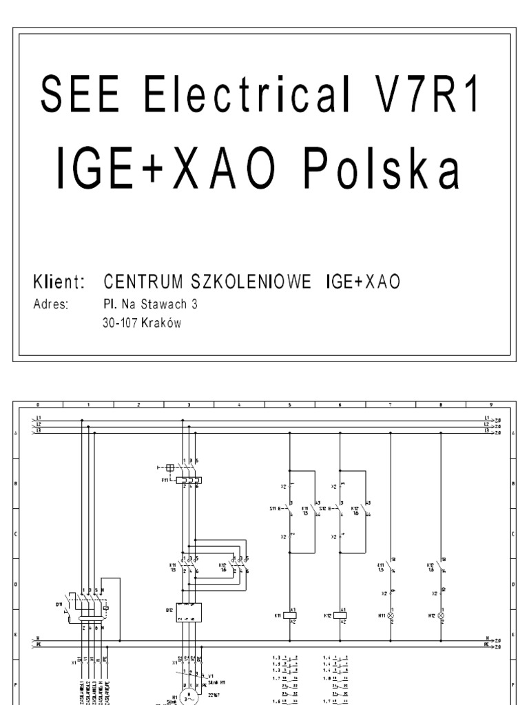SEE Electrical Przykładowy Schemat Elektryczny Przyklad 1 | PDF