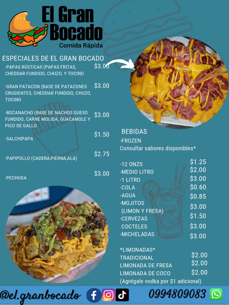 El Gran Bocado Menu | PDF