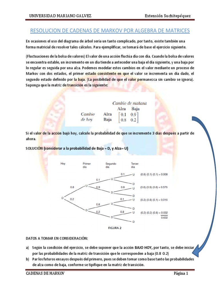 Cadenas de Markov Por Medio Del Sistema Matricial | PDF | Matriz ...
