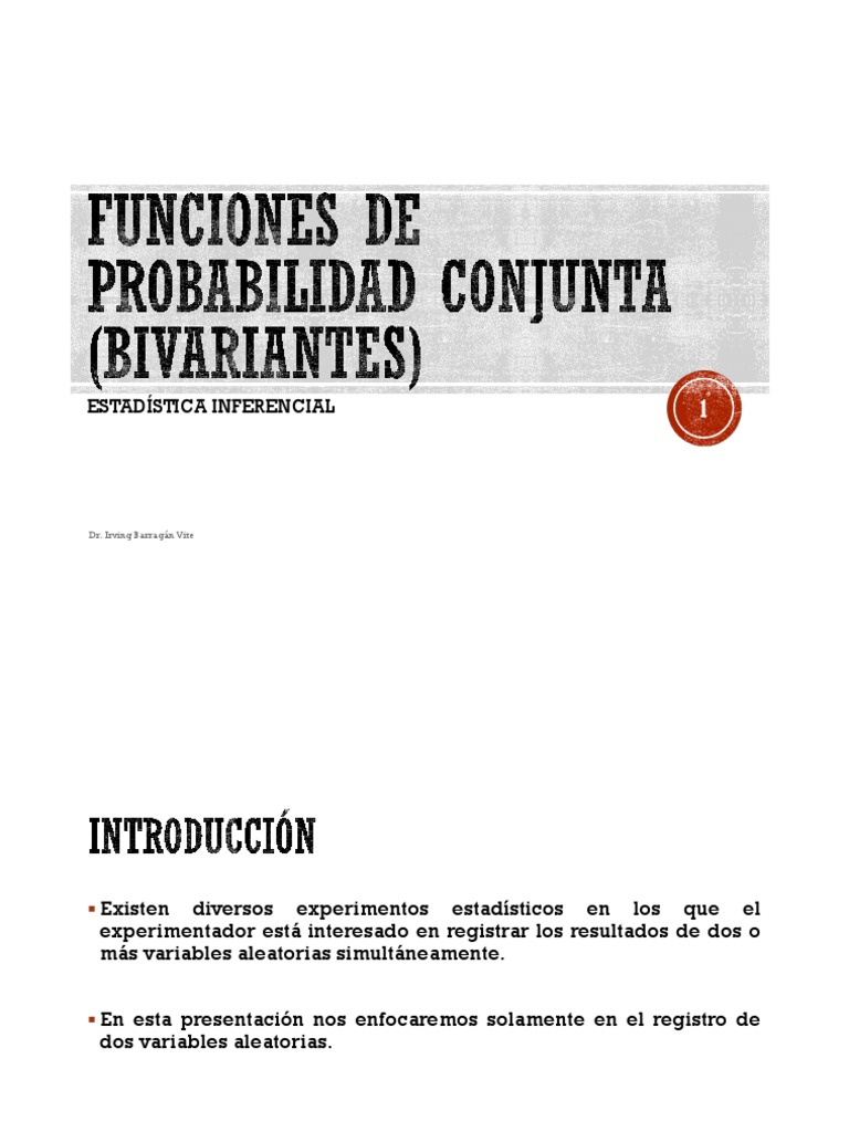 Distribuciones de Probabilidad Conjunta | PDF | Integral | Variable ...