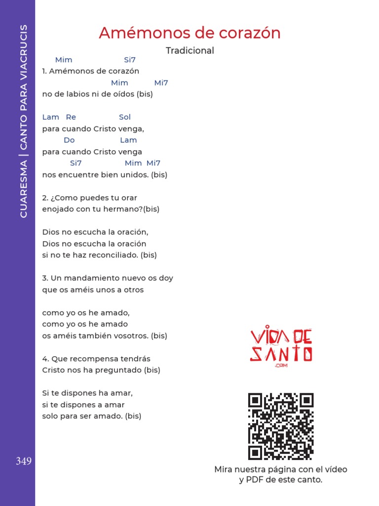 Amemonos de Corazon Letra y Acordes | PDF