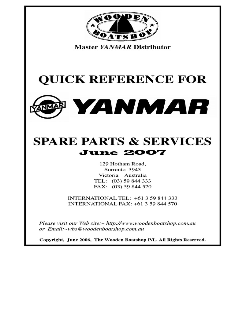 Yanmar Parts Reference Guide | PDF | Vehicle Technology | Mechanical ...