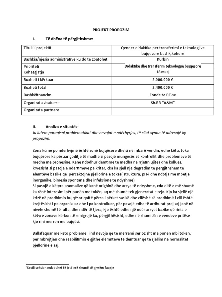 Aneksi 1 - Projekt Propozim | PDF