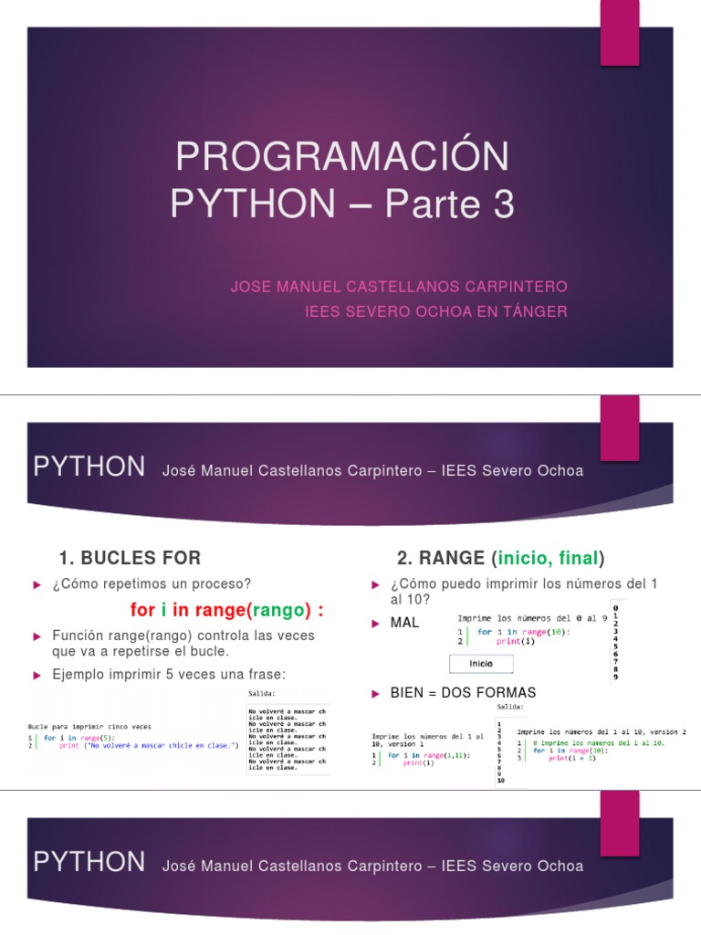 03 Programación Python Tema 3 | PDF | Python (lenguaje de programación) | Programación de ...