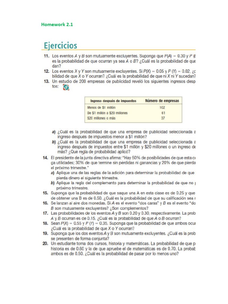 HW2.1 Probability | PDF | Tecnología