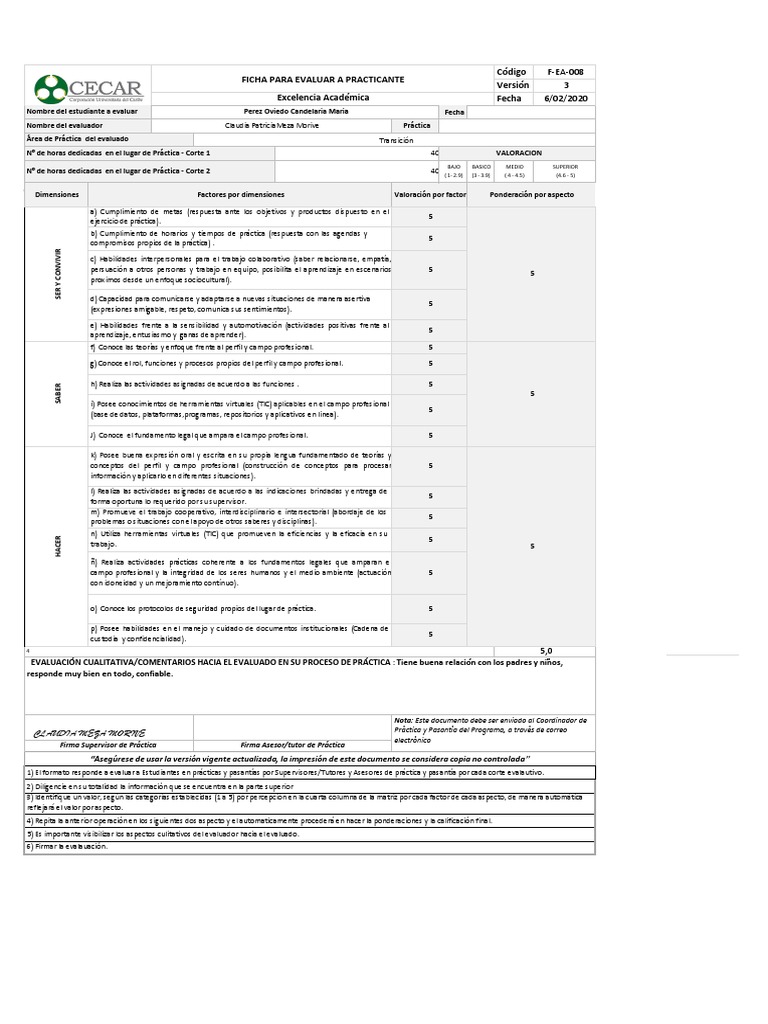 Evaluación - Cecar | PDF | Aprendizaje | Evaluación