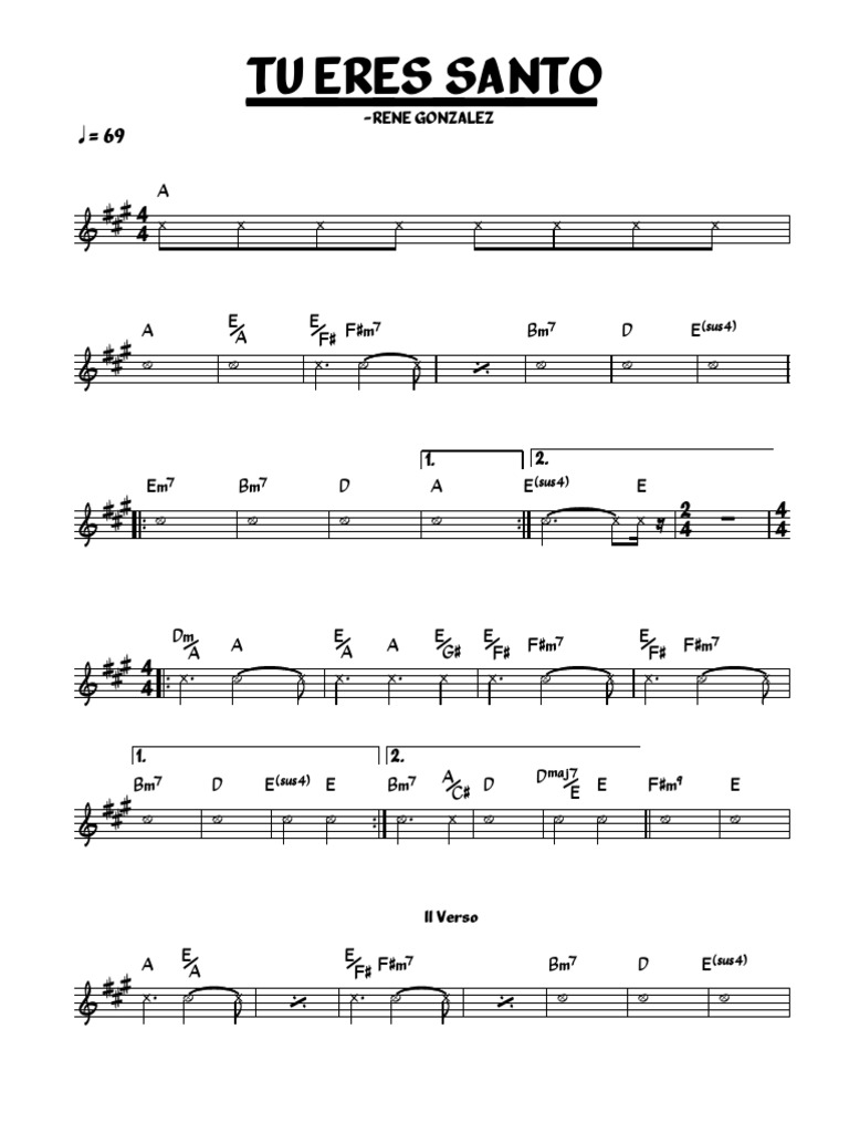 TU ERES SANTO - Partitura Completa | PDF