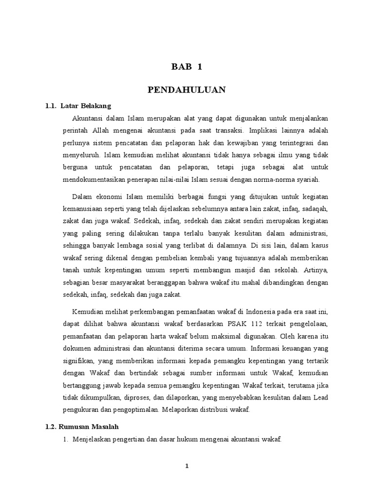 MAKALAH AKUNTANSI WAKAF Fix Plis Terakhir (3 | PDF