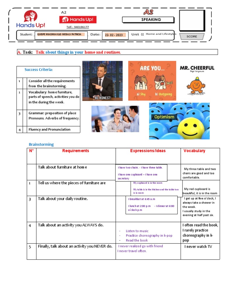 A2, Speaking Exam, Unit 2 PDF | PDF | Linguistic Morphology | Human Communication
