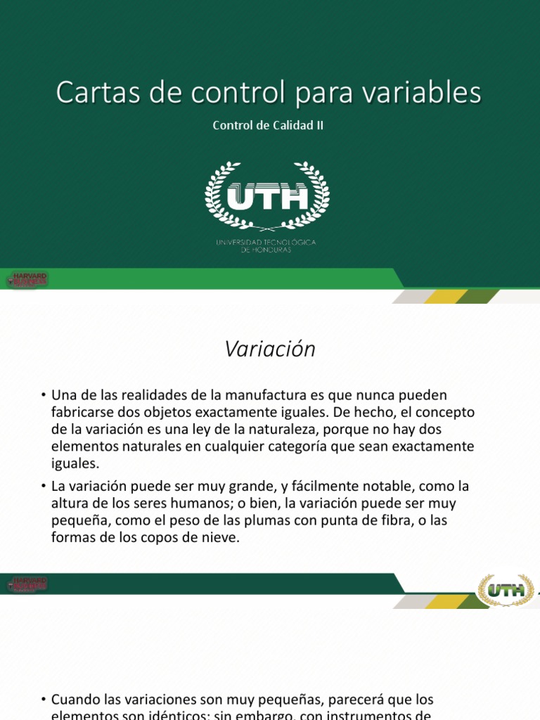 Cartas de Control para Variables CC II. 2023 I | PDF | Desviación Estándar | Estadísticas