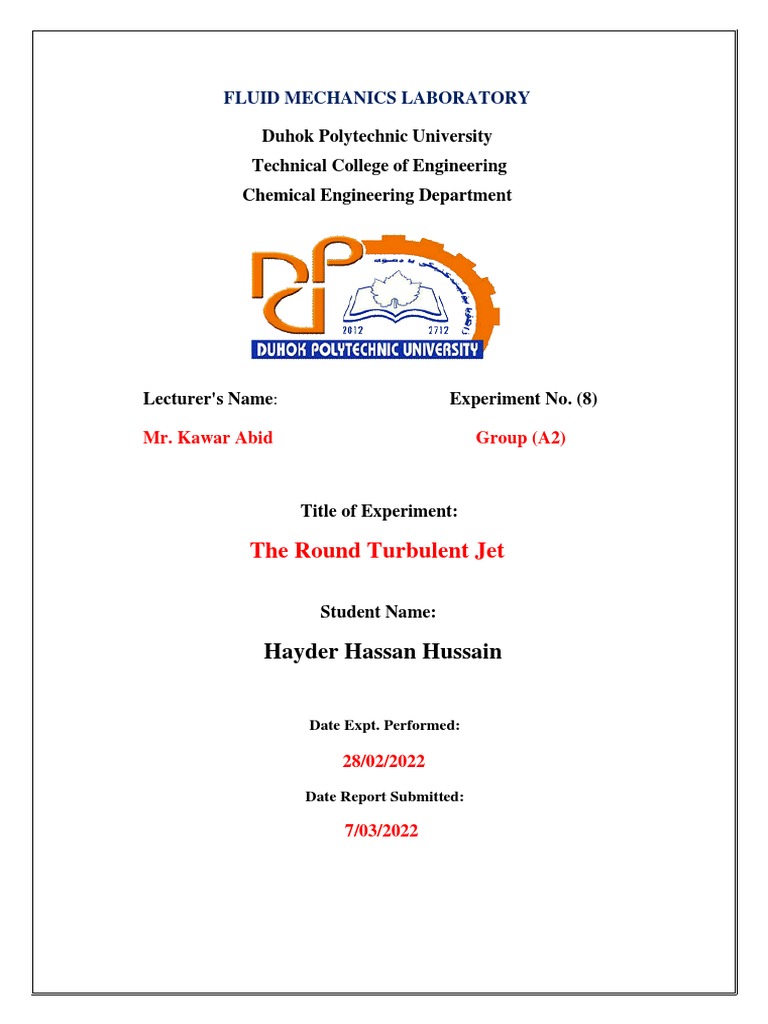Turbulent Jet Analysis in Fluid Mechanics | PDF | Turbulence | Jet Engine