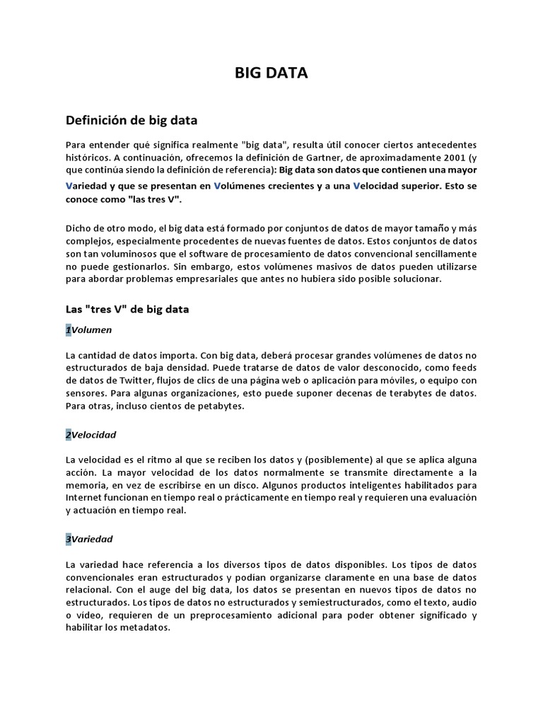 El gran potencial del big data: definición, características, casos de ...