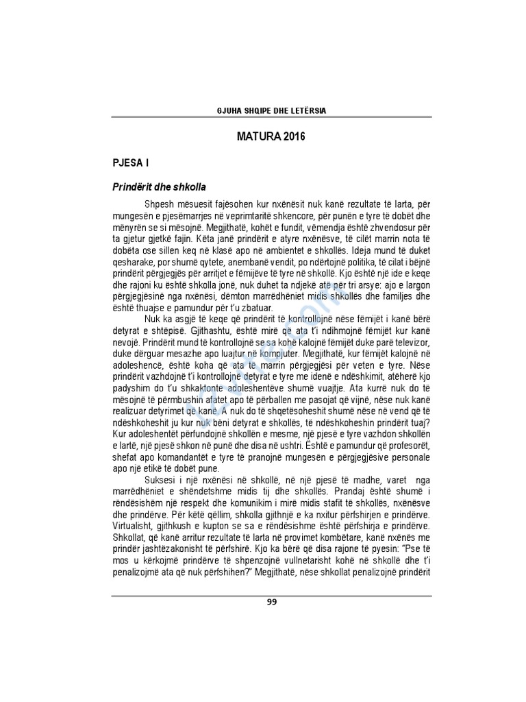 Gjuhe Shqipe Dhe Letersi 2016 Pdf