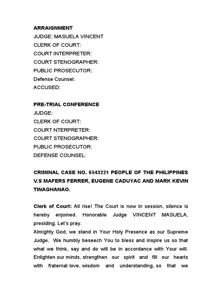 Edited Script - 052238 | Download Free PDF | Plea | Arraignment